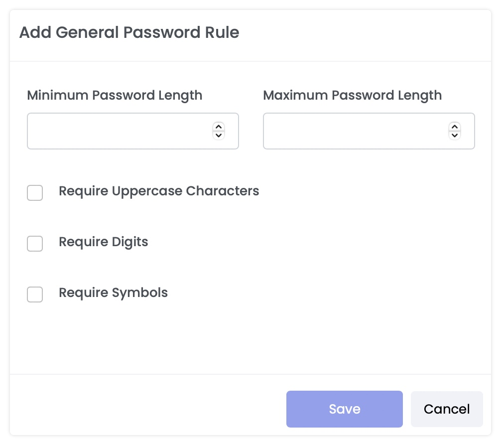 Setting password rules in the Enpass Admin Console