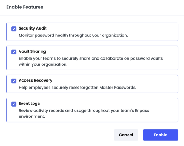Enpass Hub Set-Up Step 5: Enabling Security Audit and Secure Vault ...