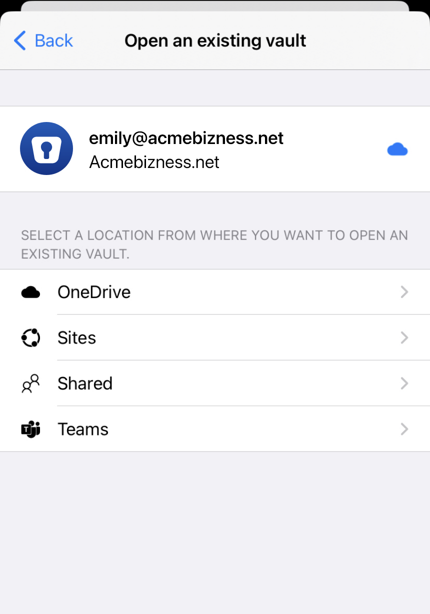 Adding shared business vaults to your Enpass app